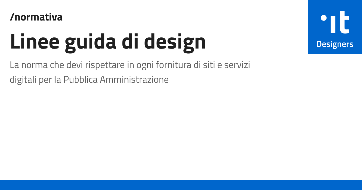 Linee guida di design - Designers Italia