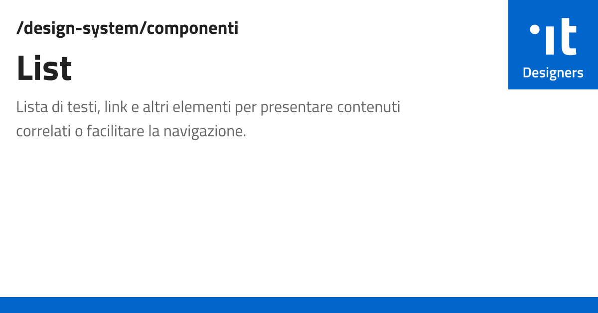List - Designers Italia